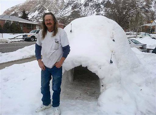Utah man crafts igloo after low snowfall years | News, Sports, Jobs ...